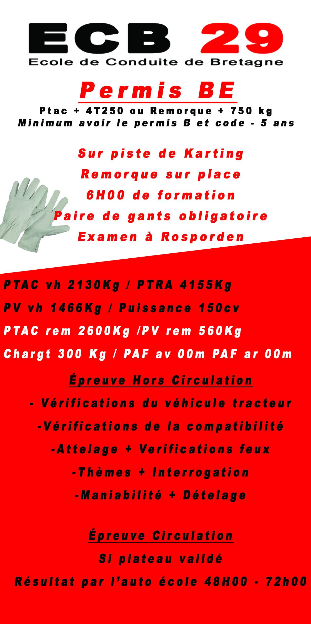 Auto-école Quimper | Permis BE Remorque